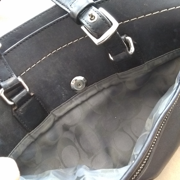 Coach | Bags | Coach Hampton 7465 Black Leather Satchel | Poshmark